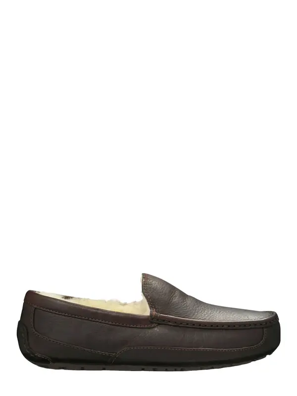 UGG Ascot Leather Slippers - Brown