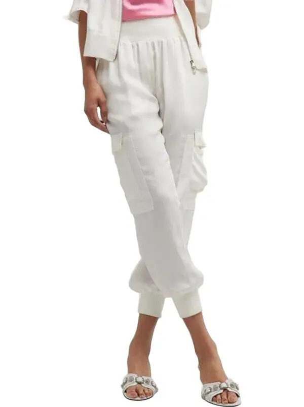 Cinq À Sept Tous Les Jours Giles Satin Jogger Pants - Ivory