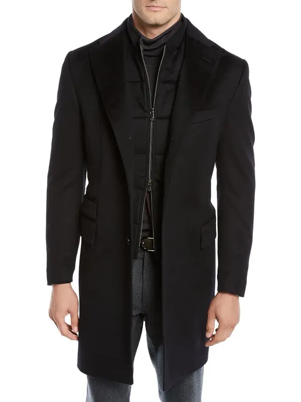 Corneliani Wool Top Coat - Black