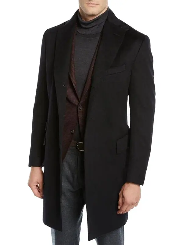 Corneliani Wool Top Coat - Black
