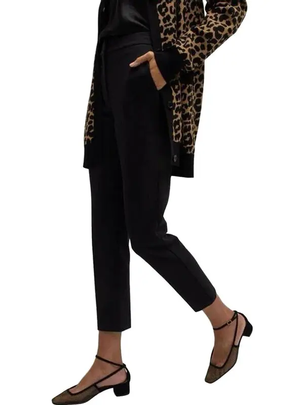 Max Mara Pegno Straight-leg Ankle Pants - Black