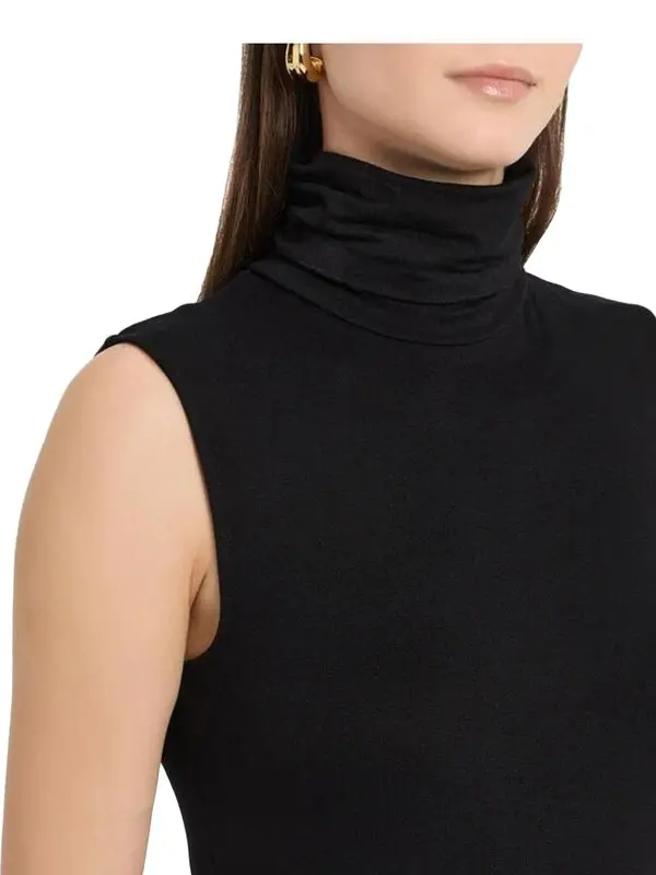 Majestic Filatures Sleeveless Turtleneck Top - Noir 002
