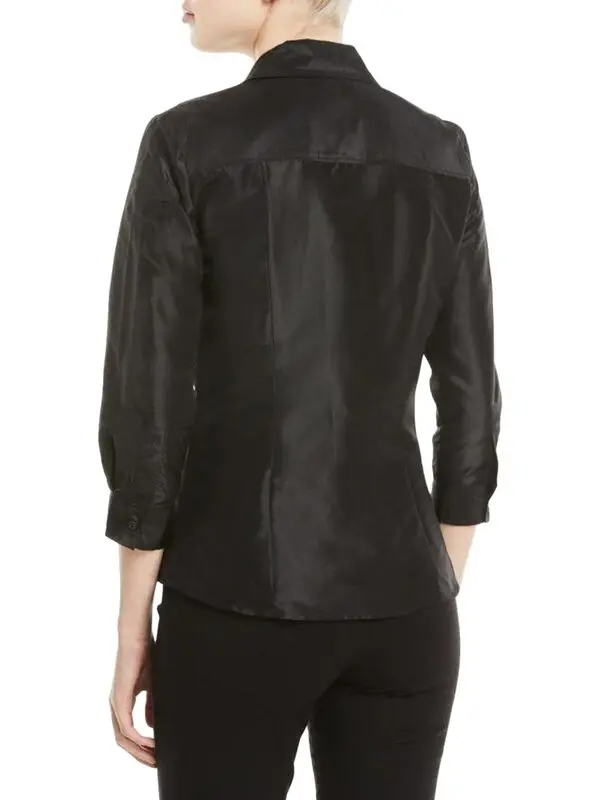 Carolina Herrera Taffeta Button-front Shirt - Black