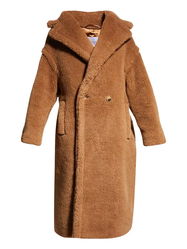 Max Mara Double-breasted Teddy Coat - Camel