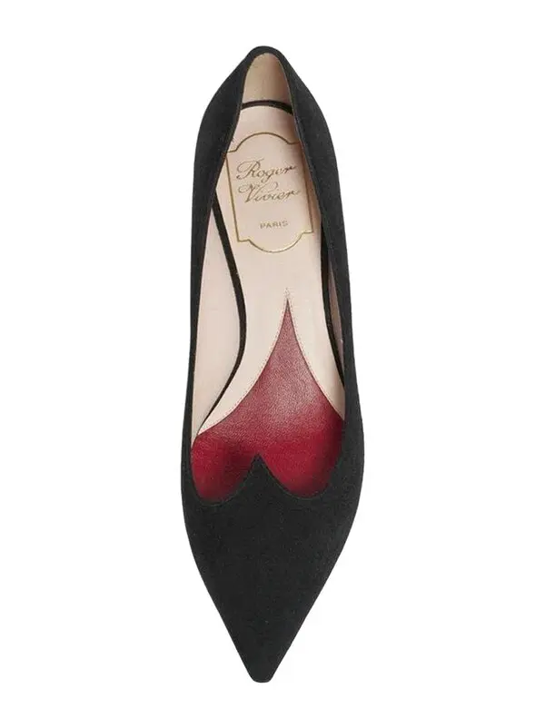 ROGER VIVIER I Love Vivier Suede Pumps - Black
