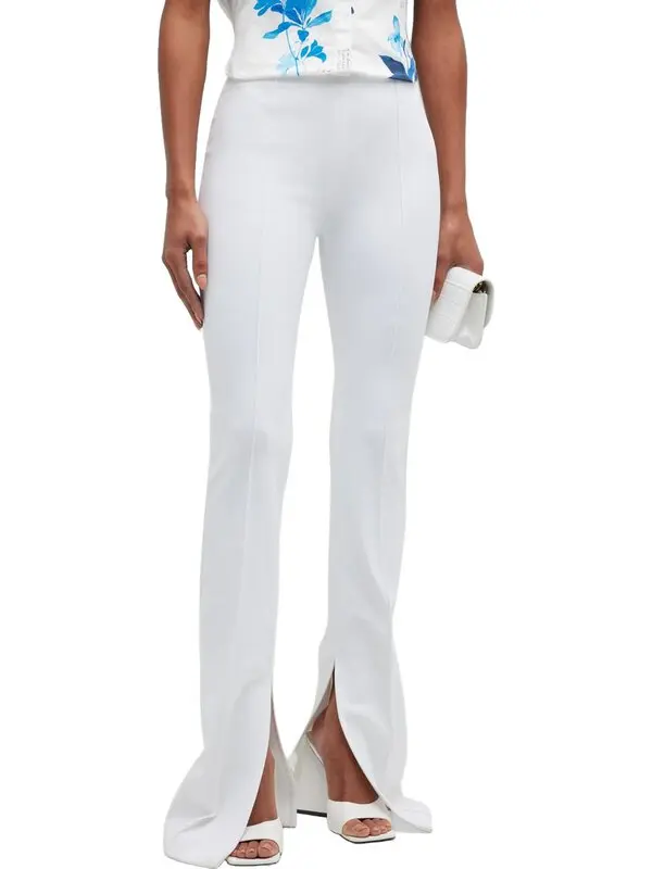 Adam Lippes Neoprene Flare Pants - White