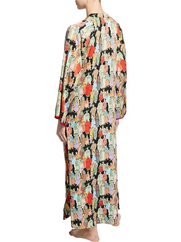 Natori Dynasty Zip Caftan - Black