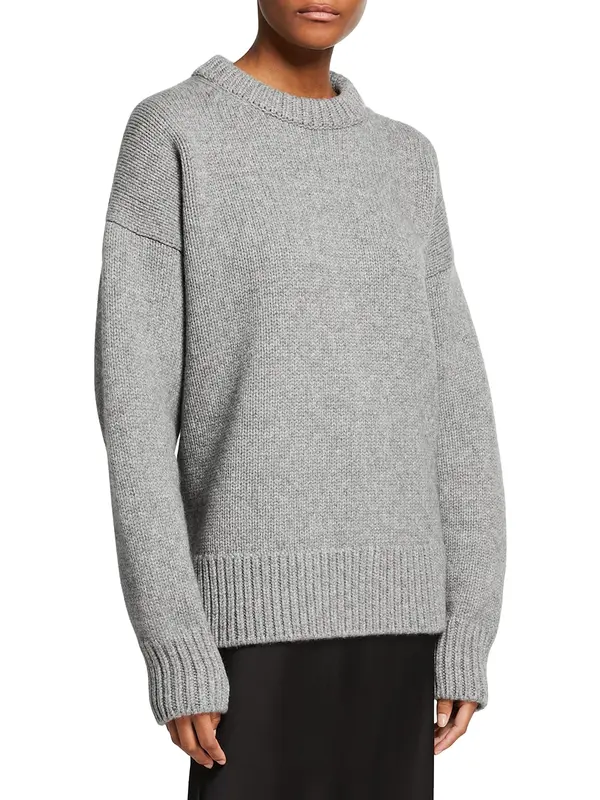 THE ROW Ophelia Wool-cashmere Sweater - Grey Melange