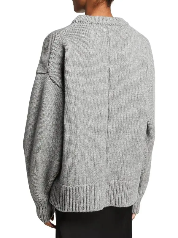 THE ROW Ophelia Wool-cashmere Sweater - Grey Melange