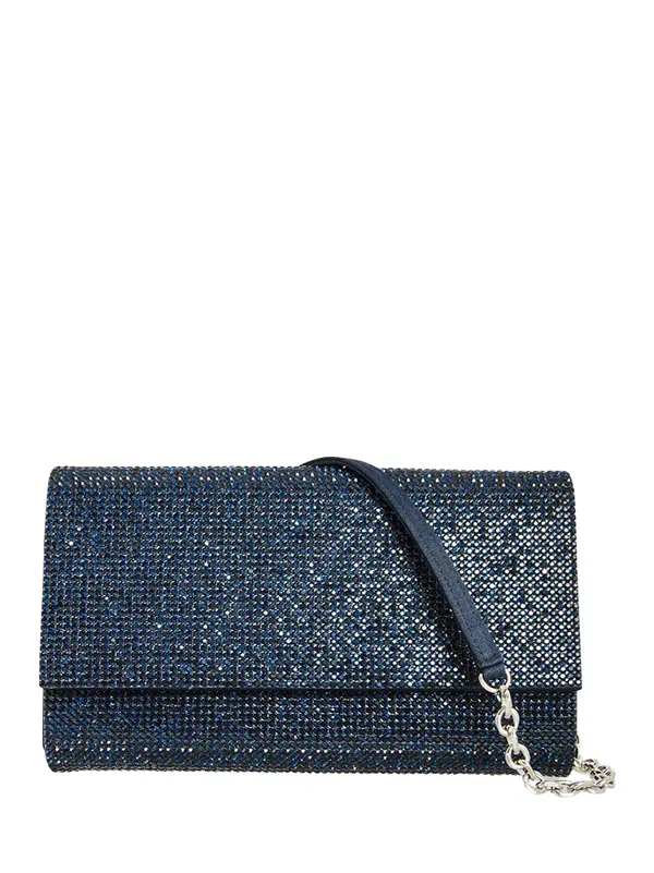 Judith Leiber Fizzoni Full-beaded Clutch Bag - Midnight