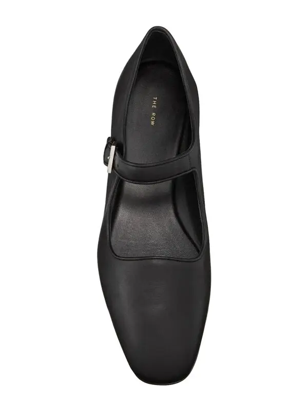 THE ROW Ava Mary Jane Ballerina Flats - Black