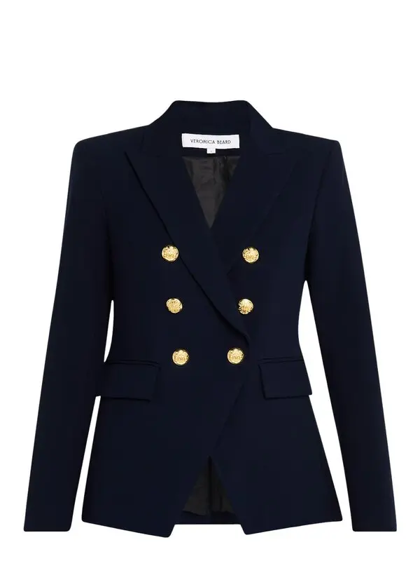 Veronica Beard Miller Dickey Jacket - Navy With Gold Buttons