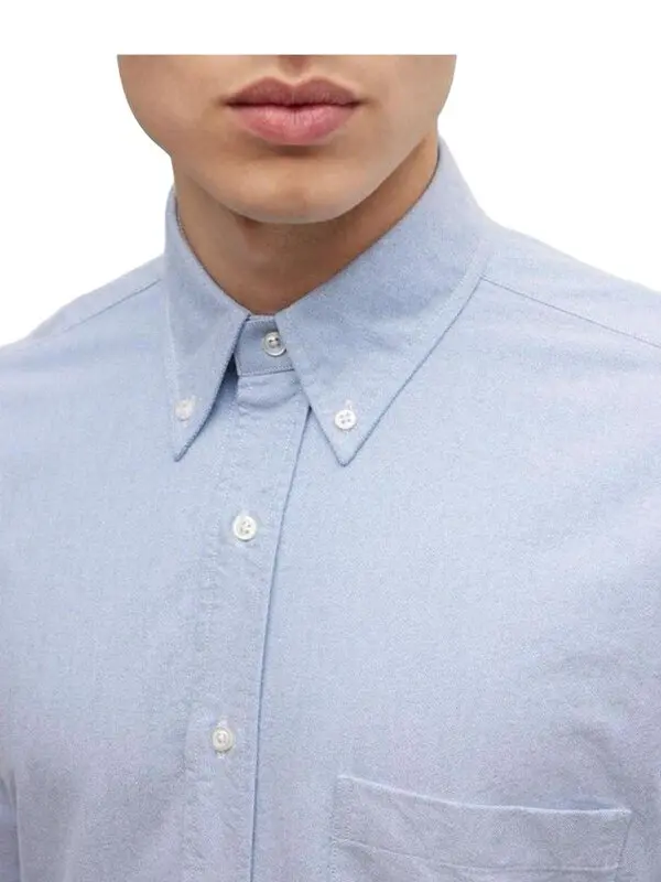 Thom Browne Apos;s Classic Sport Shirt W/ Stripes - Light Blue