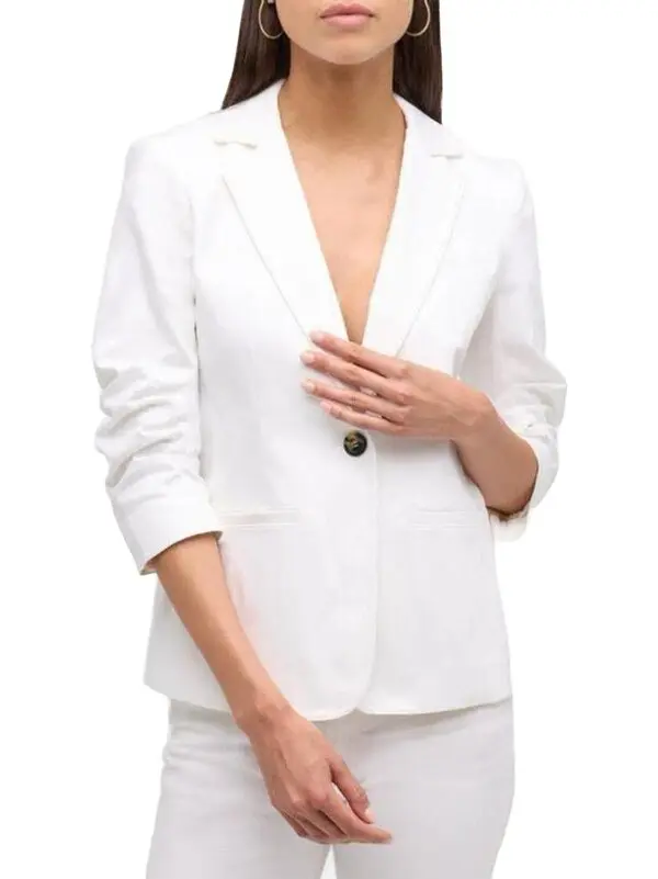 Cinq À Sept Khloe Denim Blazer - White