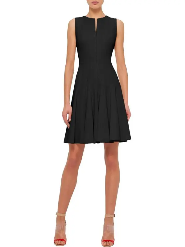 Akris Sleeveless Zip-front A-line Dress - Black