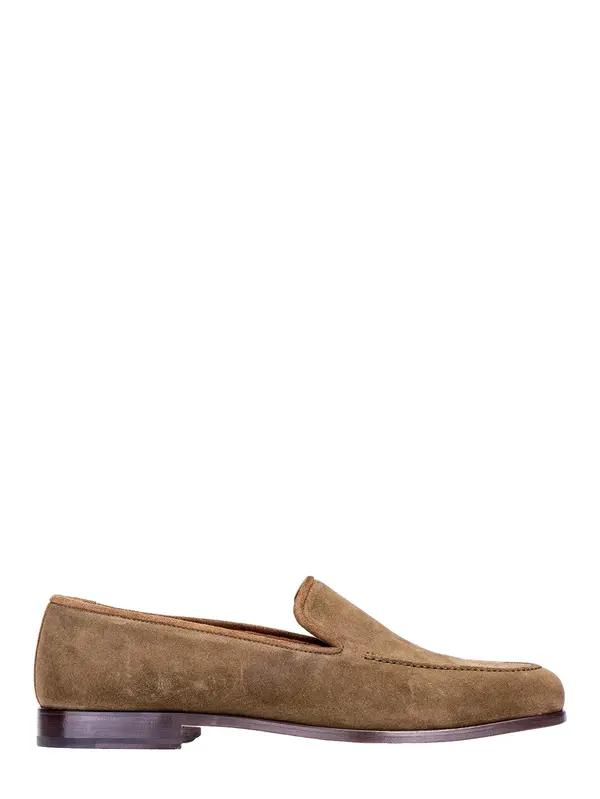 Stubbs & Wootton Venetian Suede Loafers - Khaki