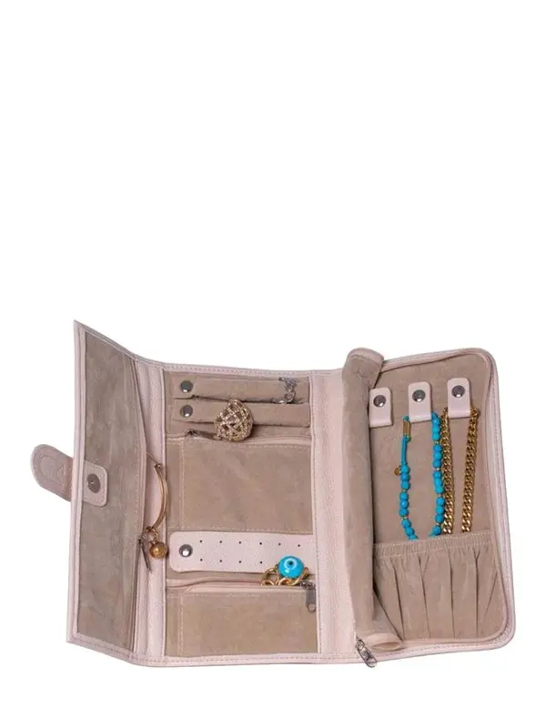 BEY-BERK Haley Jewelry Clutch - Cream