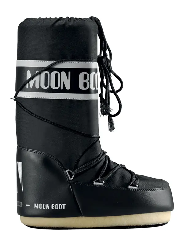 Moon Boot Nylon Lace-up Snow Boots - Black