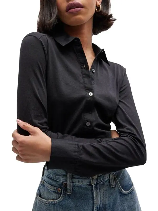 Theory Riduro Organic Cotton Shirt - Black - 00