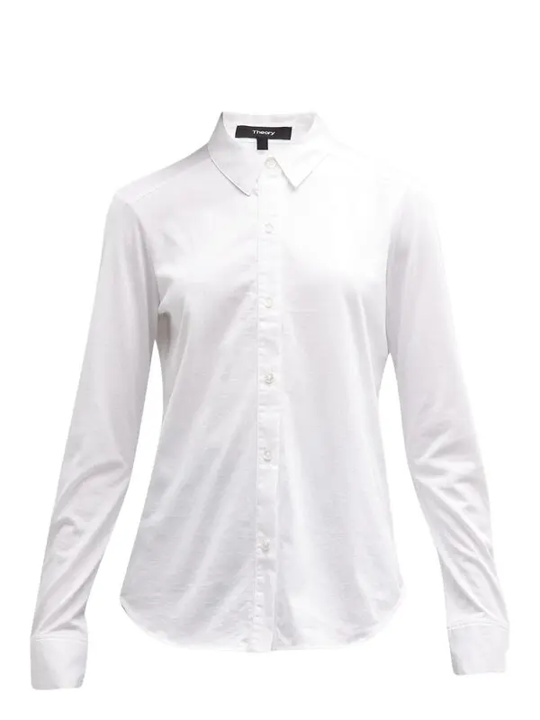 Theory Riduro Organic Cotton Shirt - White - 10