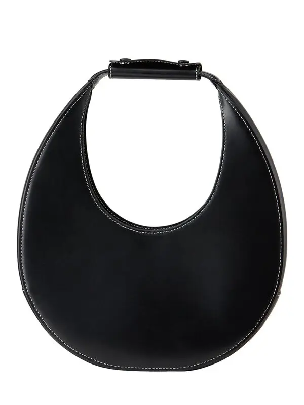 Staud Moon Leather Hobo Bag - Black