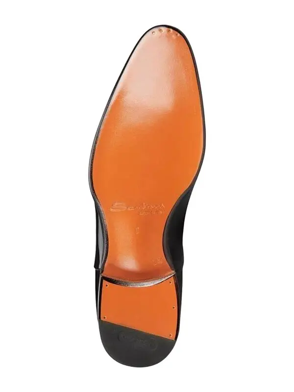 Santoni Apos;s Isaac Patent Leather Lace-up Shoes - Black