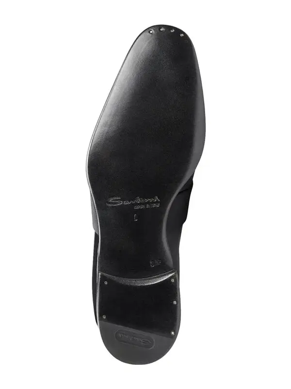 Santoni Isomer Patent Leather Slip-on Loafers - Black