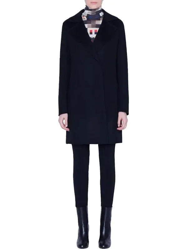 Akris Bera Cashmere Coat - Black