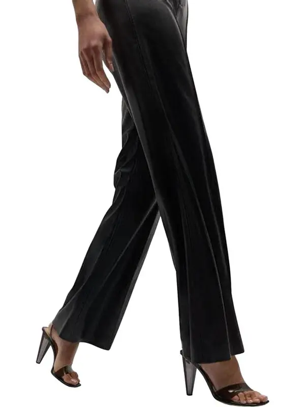 Alice + Olivia Dylan High-waist Faux-leather Pants - Black