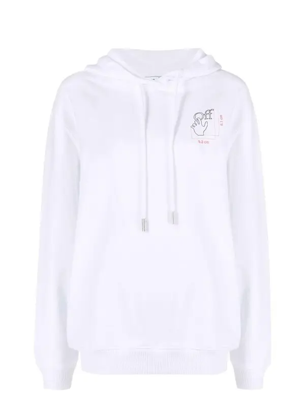Off-White Cotton Logo Hoodie - White