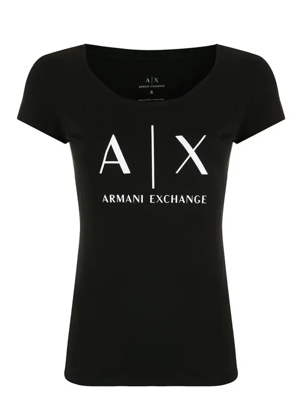 Armani Exchange Logo-print Cotton T-shirt - Black