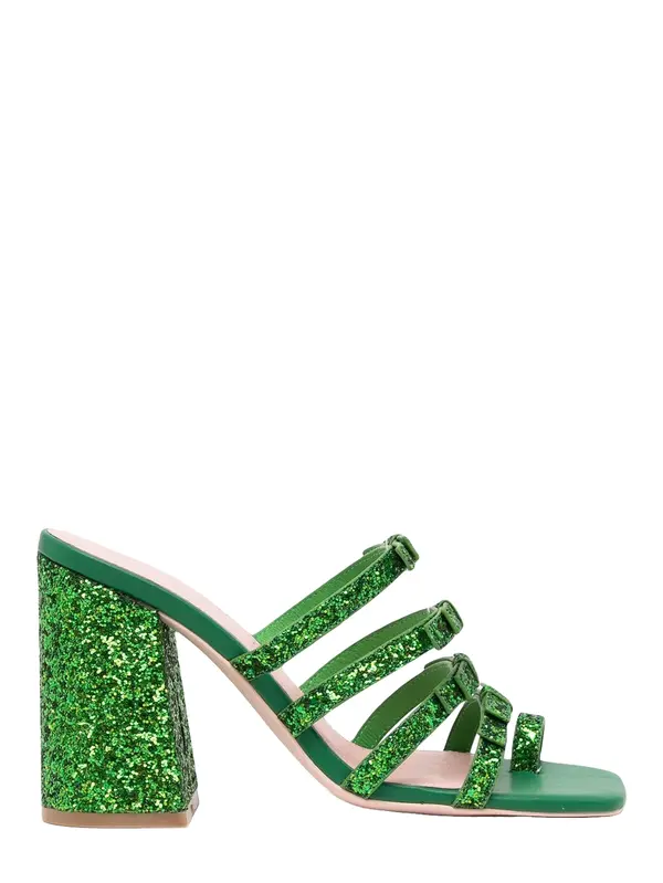 MACGRAW Dorothy Glitter-detail Sandals - Green