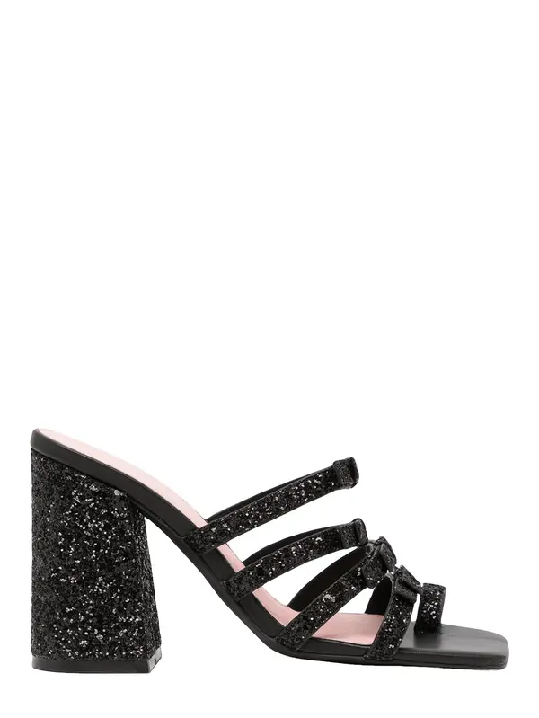 MACGRAW Dorothy Glitter-detail Sandals - Black