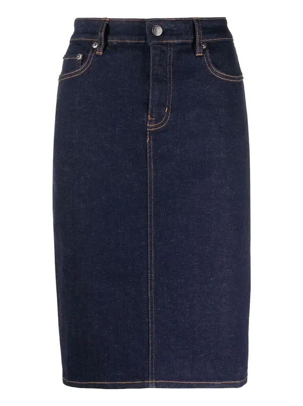 Ralph Lauren High-rise Denim Skirt - Blue