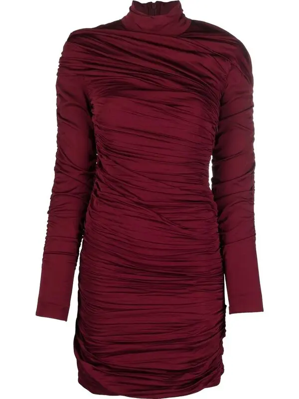 Stella McCartney Faye Ruched Minidress - Red