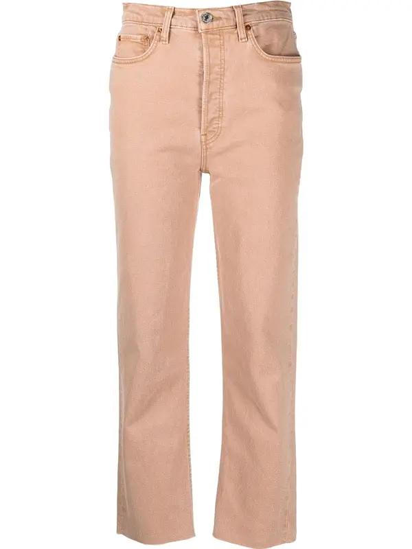 RE/DONE 70s Ultra High Cropped Jeans - Neutrals