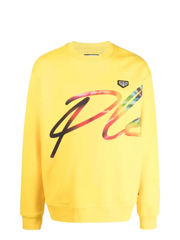 Philipp Plein Logo-print Cotton Sweatshirt - Yellow