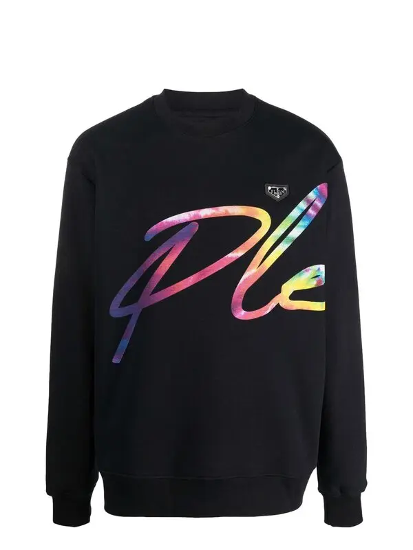 Philipp Plein Logo-print Crew-neck Sweatshirt - Black