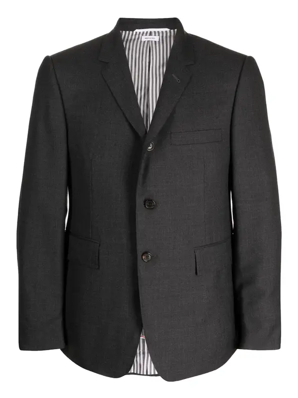 Thom Browne Super 120s Single-breasted Blazer - Grey