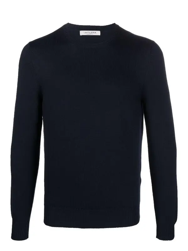 FILERIA Slim Fit Wool Jumper - Blue