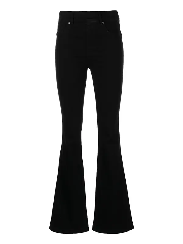Spanx High-rise Flared Jeans - Black