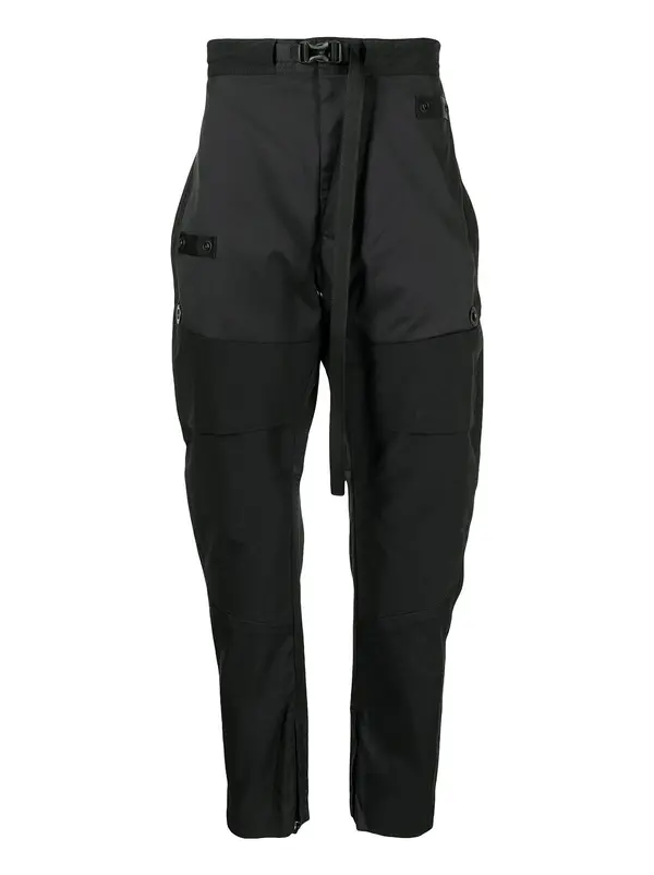 NILØS Belted-waist Trousers - Black