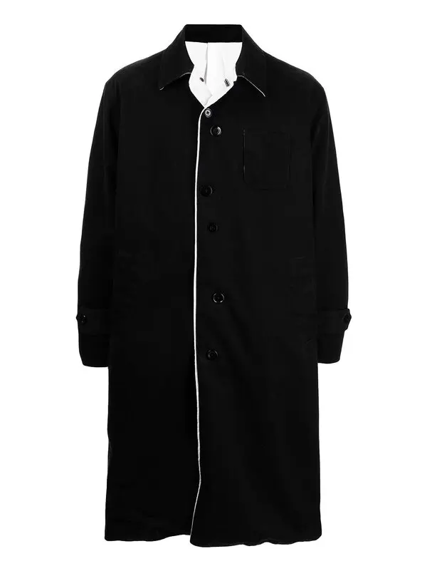 UNDERCOVERISM Contrasting-trim Coat - Black
