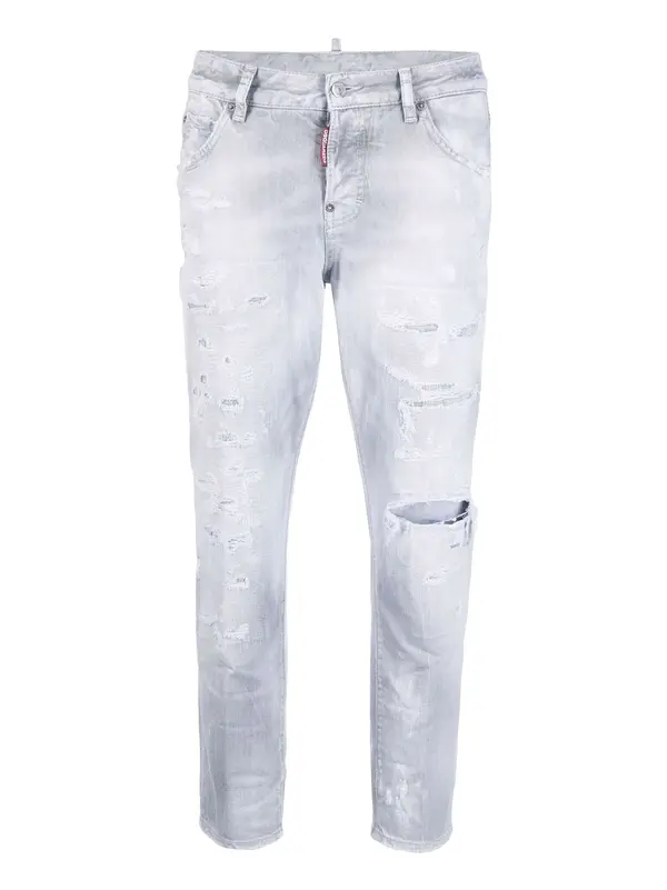 Dsquared2 High-rise Cropped Jeans - Grey
