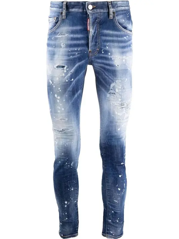 Dsquared2 Eviction Notice Straight Jeans - Blue