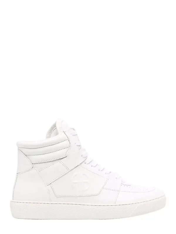 ANINE BING High-top Leather Sneakers - White