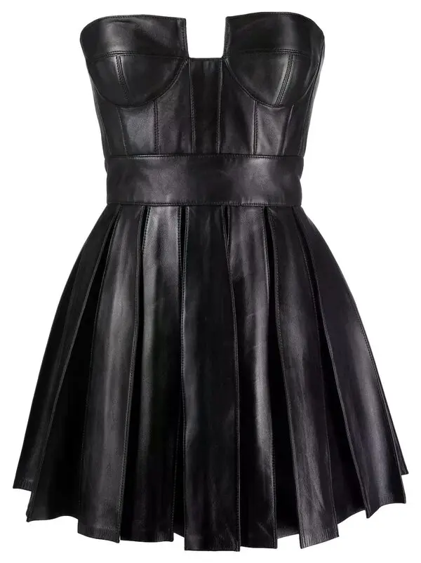 Balmain Cutout Flared Mini Dress - Black