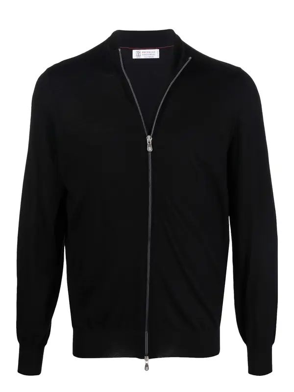 Brunello Cucinelli Zip-up Knitted Cardigan - Black