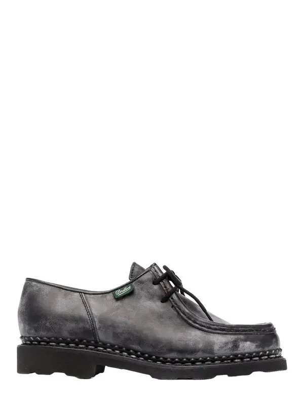 Paraboot Distressed Derby Shoes - Black