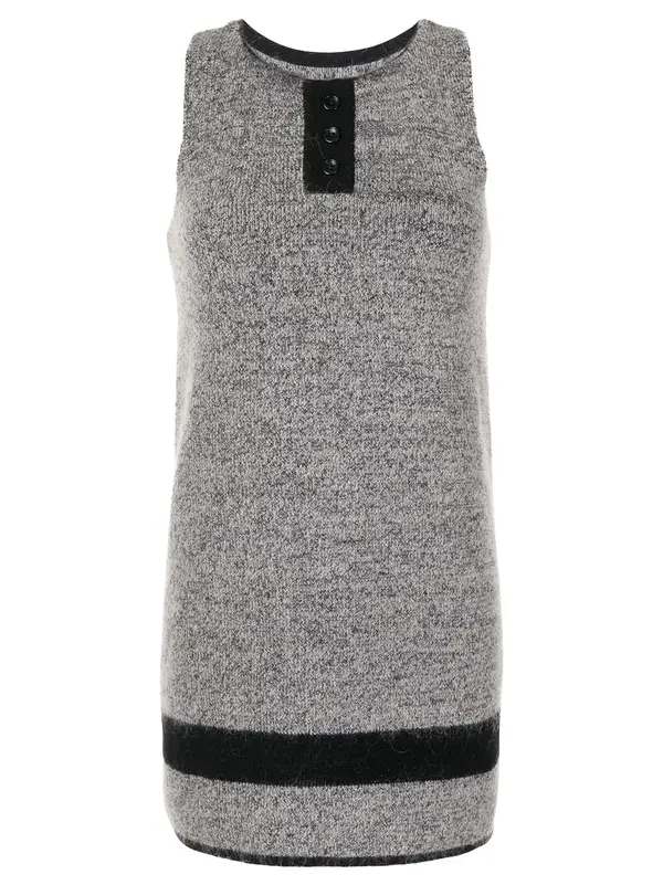 ONEFIFTEEN Tank Knitted Mini Dress - Grey
